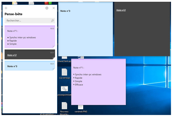 Utiliser sticky notes avec un écran interactif